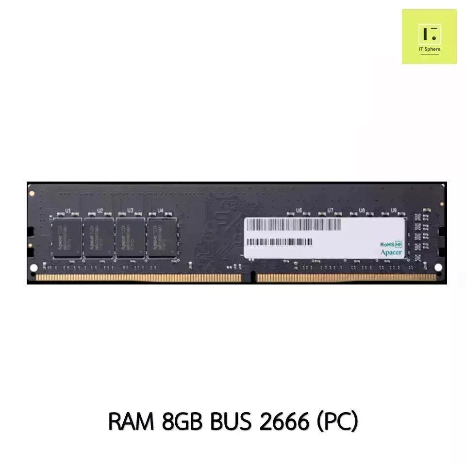 แรม 8GB BUS 2666 (RAM PC APACER DDR4 8*1GB Bus 2666) ของใหม่ มือ 1 ...