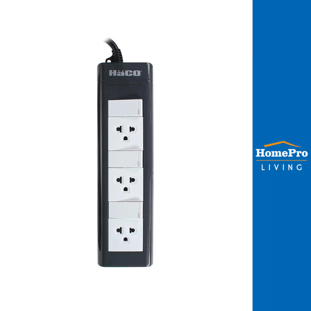 HACO รางปลั๊กไฟ 3ช่อง 3สวิตซ์ EPN-3S3EB/5 16 แอมป์ 5 เมตร | Shopee Thailand