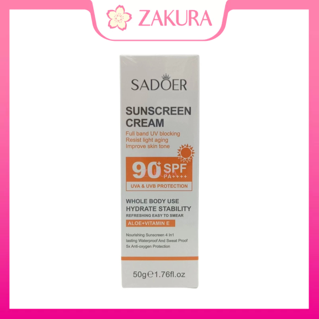 SADOER Anti-Light Aging Repairing Sunscreen SPF90+ 50g | Shopee Thailand