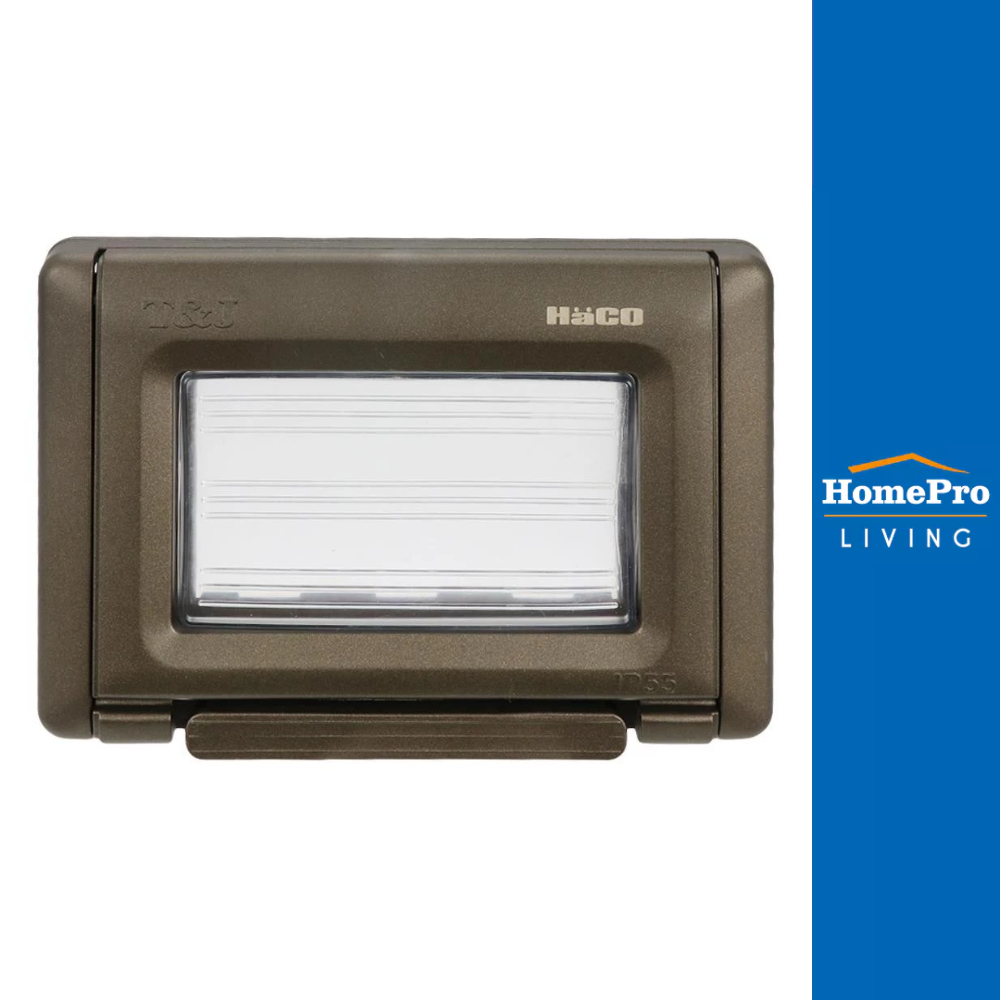 HACO หน้ากากกันน้ำ 3 ช่อง TJ-IPW553-ST สีดำ | Shopee Thailand