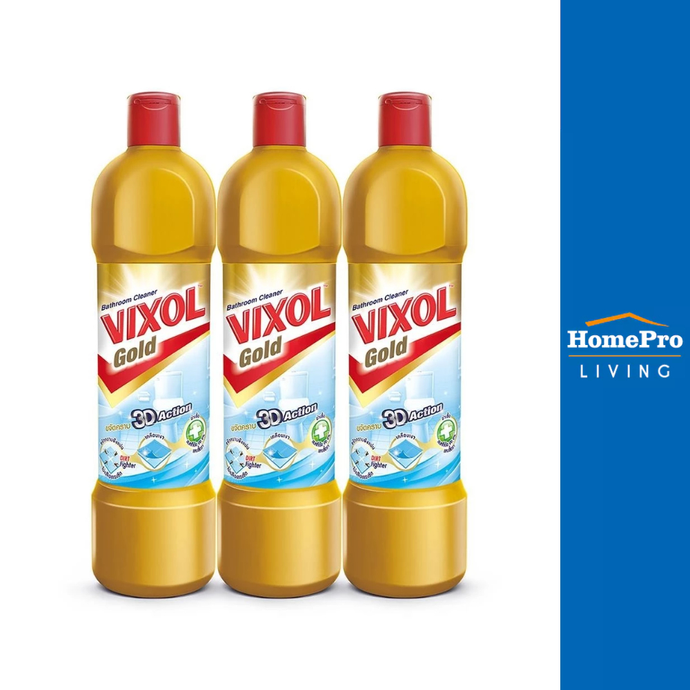 VIXOL น้ำยาทำความสะอาดห้องน้ำ 900ml แพ็ค3 ทอง | Shopee Thailand