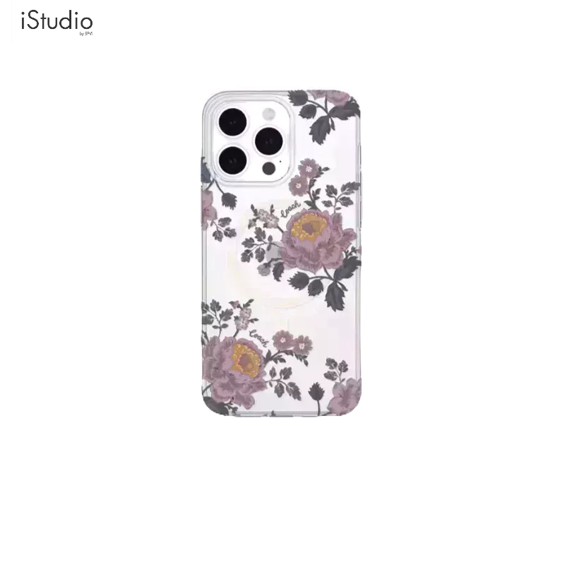 Coach Protective Case - Moody Floral/Pruple/Glitter/Clear - เคส iPhone ...