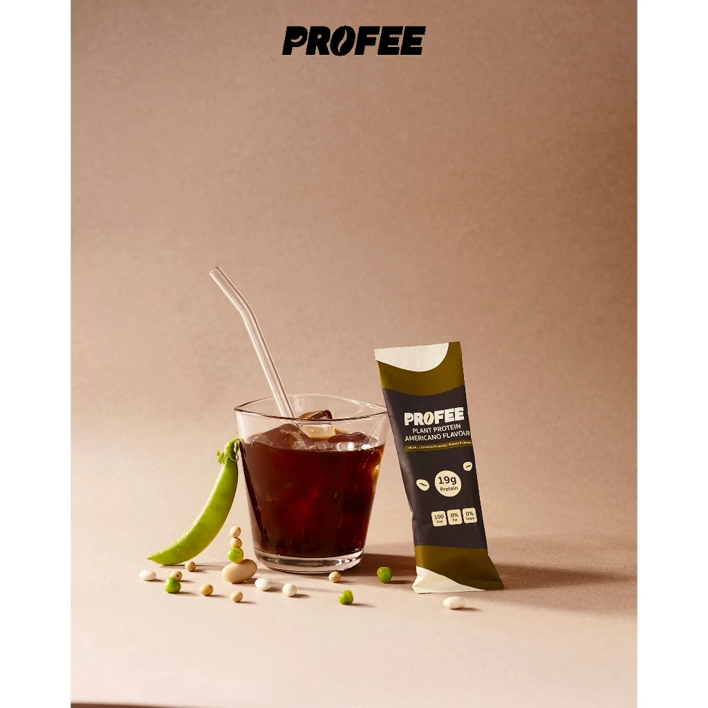 (จำนวน 5 ซอง ไม่มีกล่อง) PROFEE Plant Protein Americano Flavour ...