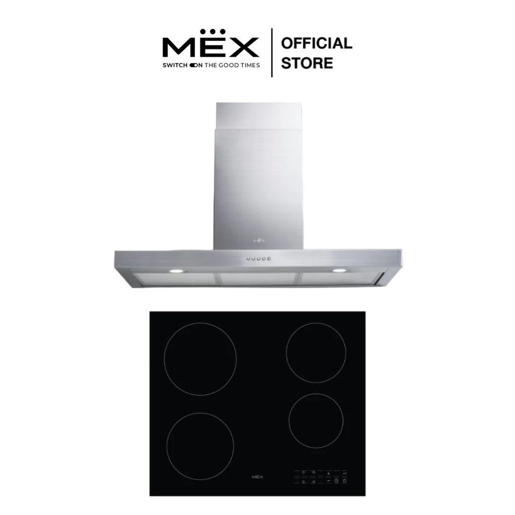 MEX Set รุ่น HVC264 + K633X90 เตาไฟฟ้าและเครื่องดูดควันกระโจมทรงกล่อง ...
