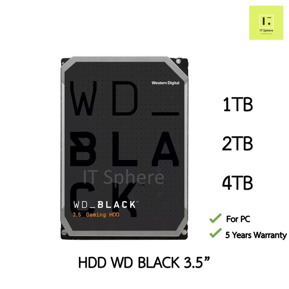 [ HDD for PC ] WD BLACK 3.5” สำหรับ คอมพิวเตอร์ 1TB 2TB 4TB 7200 ...