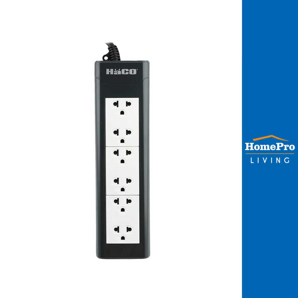 HACO รางปลั๊กไฟ 6 ช่อง EPN-6EB/3 16 แอมป์ 3 ม. | Shopee Thailand