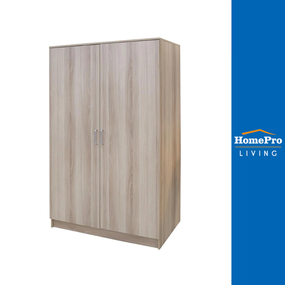 [จัดส่งพร้อมประกอบ] HomePro ตู้เสื้อผ้า 2 บานเปิด AMORE 120 ซม. สีไวท์โอ๊ค แบรนด์ FURDINI ...