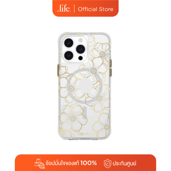 CASE MATE เคสFloral Gems Gold รองรับการชาร์จไร้สายสำหรับ iPhone 16 Pro /Pro Max By Dotlife ...