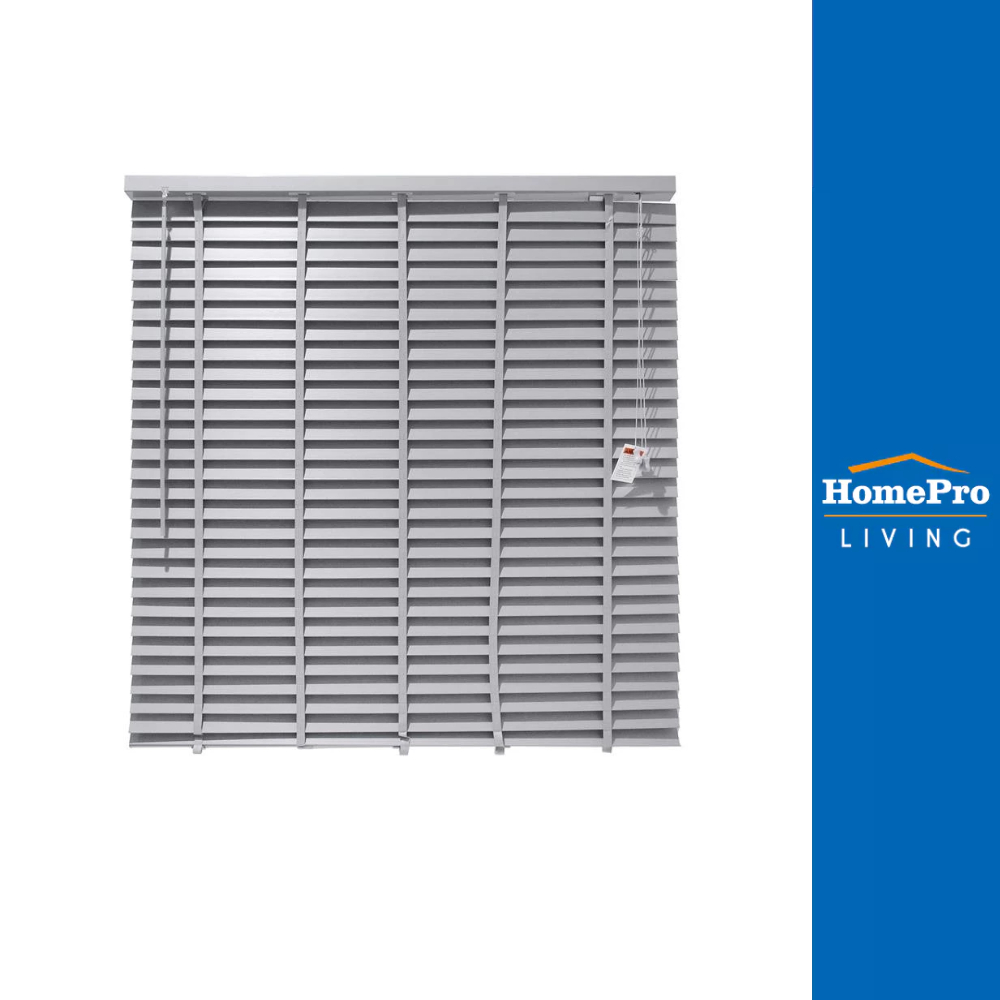HomePro มู่ลี่ PVC FAUX WOOD 120X130 ซม. สีเทา แบรนด์ HOME LIVING STYLE ...