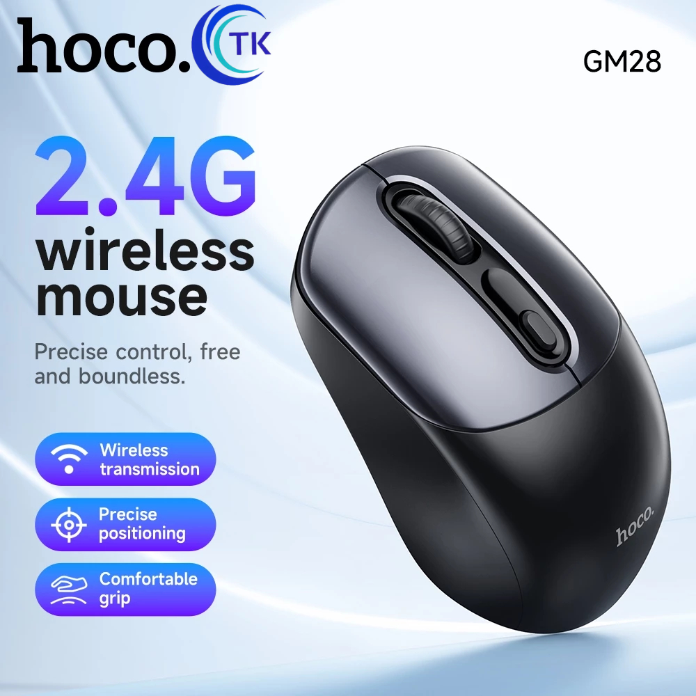 เมาส์ไร้สาย HOCO GM28 เมาส์ไร้สาย Wireless Mouse เชื่อมต่อ USB 2.4G ความเร็ว 1600 DPI ใช้งานง่าย ...