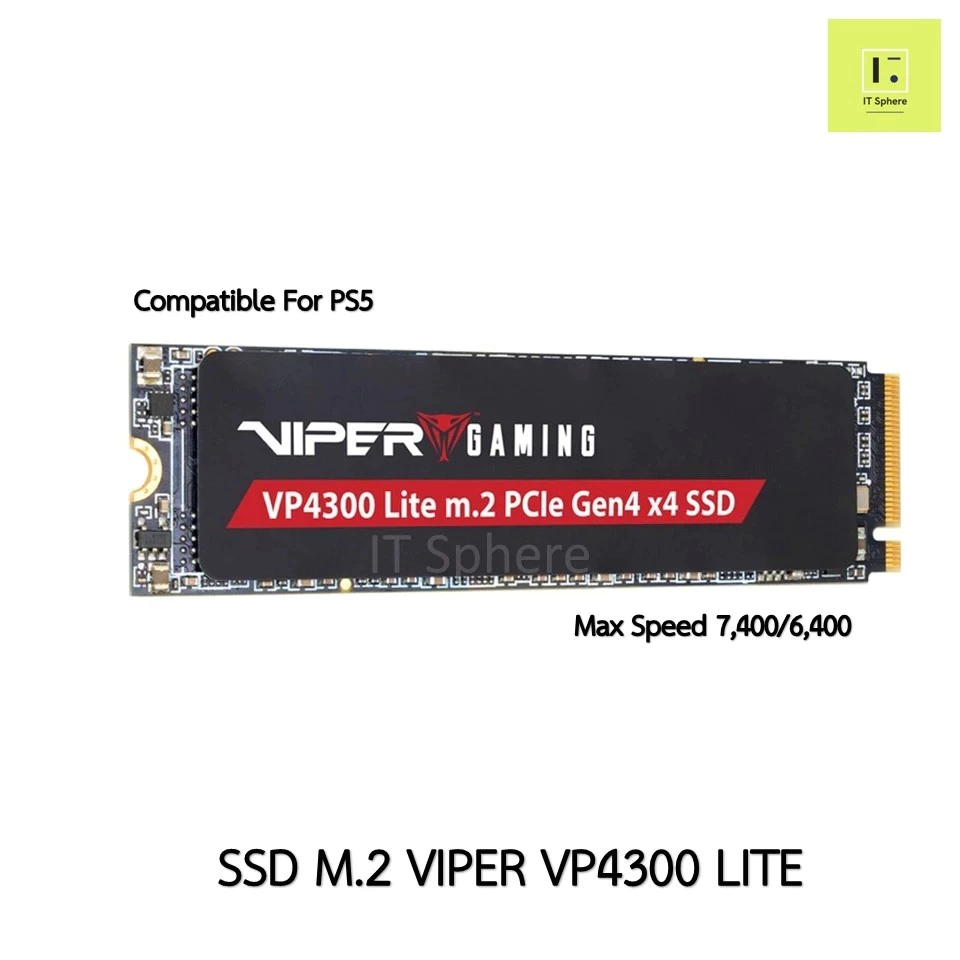 SSD M.2 GEN4 Patriot Viper VP4300 LITE NVMe 1TB 2TB M2 เอสเอสดี เอ็มดอททู PS5 ใส่PS5 9SE00188 ...