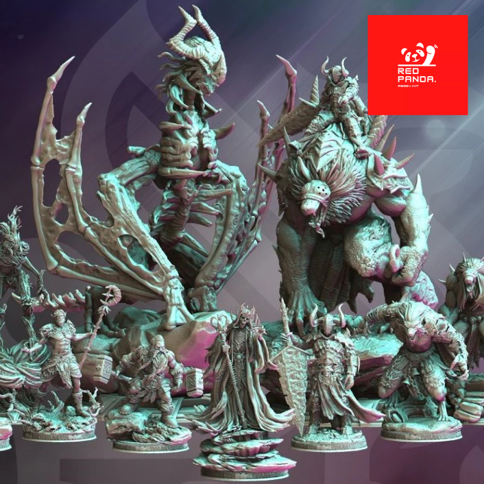 DnD Miniature ชุดพลเมืองแห่งDuskweave โมเดลสำหรับเล่นบอร์ดเกม (งานเร ...