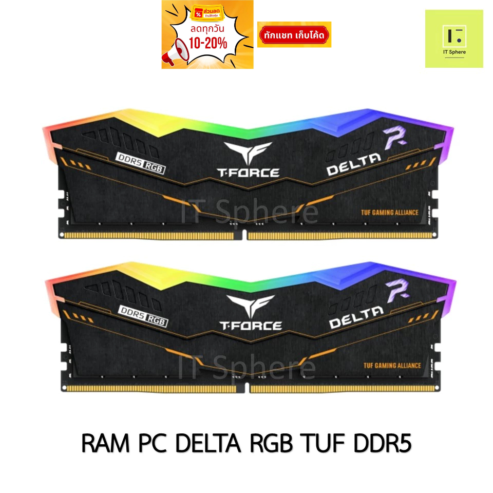 Ram Delta RGB TUF T-force 32GB (16x2GB) Bus 5600 6000 TEAM GROUP ...