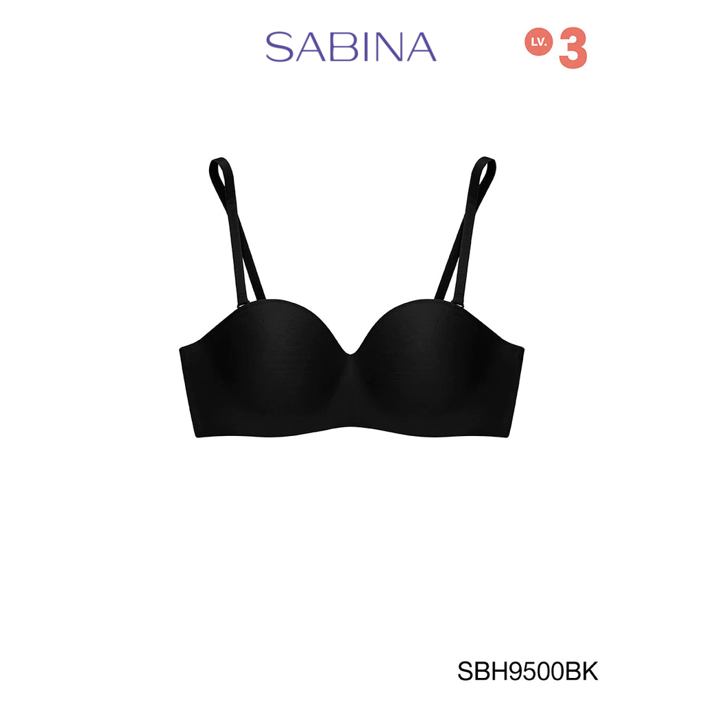 Sabina Soft Doomm Level 3 เสื้อชั้นใน เกาะอก ไร้โครง รหัส SBH9500BK ...