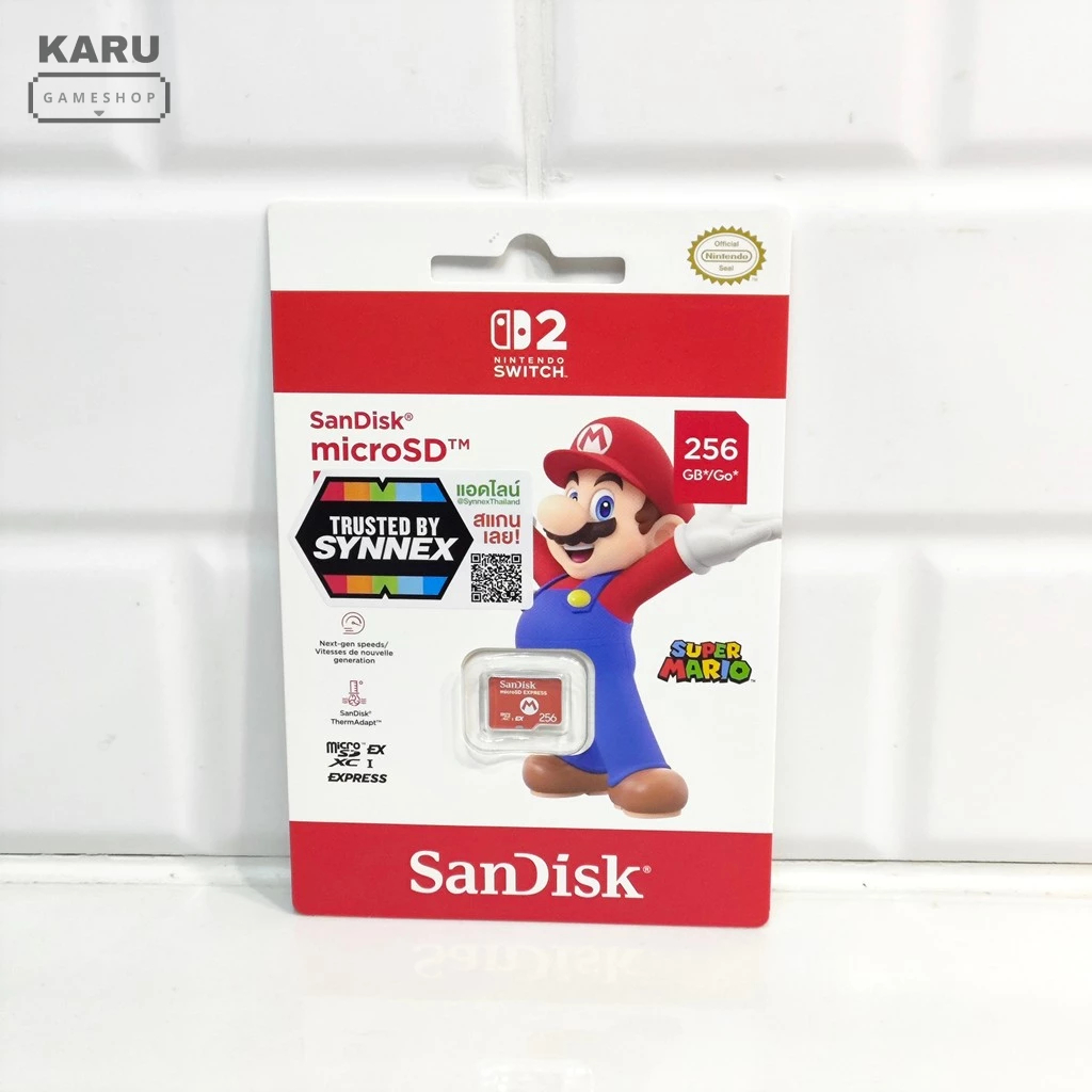 [พร้อมส่ง] มือ 1 SanDisk : microSD Express Card 256 GB ลาย Super Mario ...
