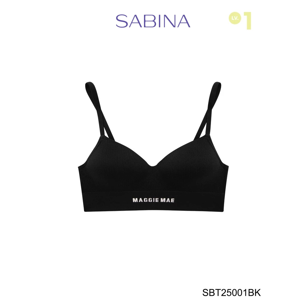 SABINA SOFT & COZY เสื้อชั้นในไร้โครง รหัส SBT25001BK - สีดำ | Shopee ...