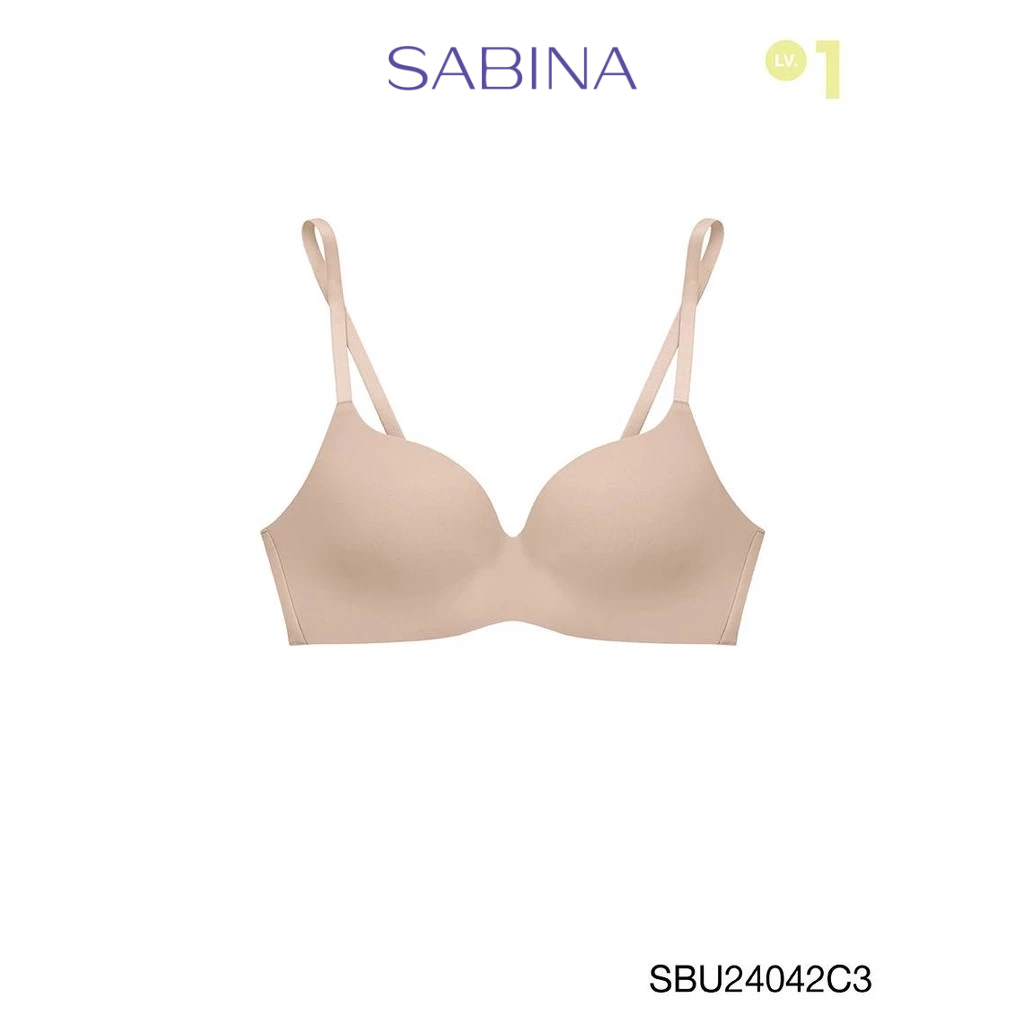 Sabina Pretty Perfect Level 1 เสื้อชั้นใน ไร้โครง รหัส SBU24042C3 - สีเนื้อเข้ม | Shopee Thailand