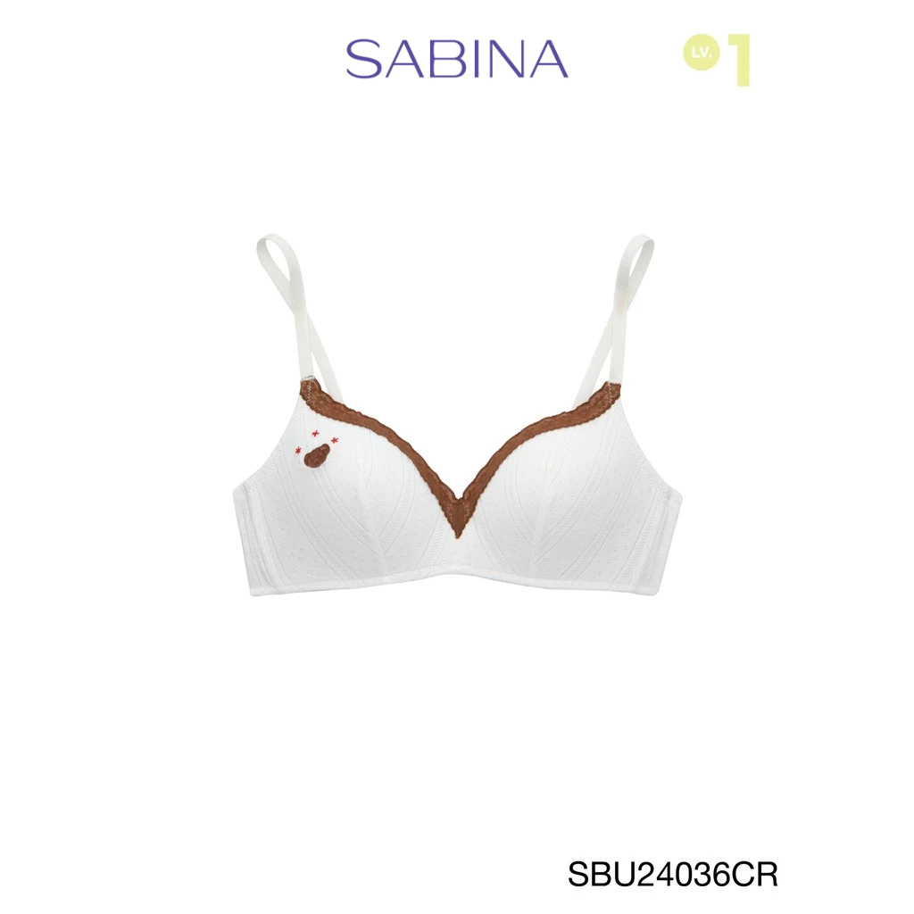 Sabina Pretty Perfect Level 1 เสื้อชั้นใน ไร้โครง รหัส SBU24036CR - สีครีม | Shopee Thailand