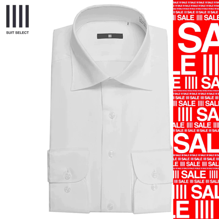 SUIT SELECT Wide Spread Twill Shirt (White) เสื้อเชิ้ตสีขาวแขนยาว - รุ่น 01 | Shopee Thailand