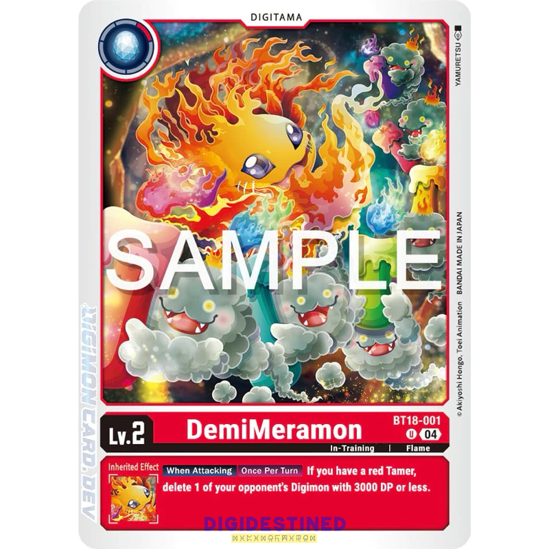 [Digimon] DemiMeramon ВТ18-001 Digimon Card การ์ดสะสมดิจิม่อน ร้านDDN | Shopee Thailand