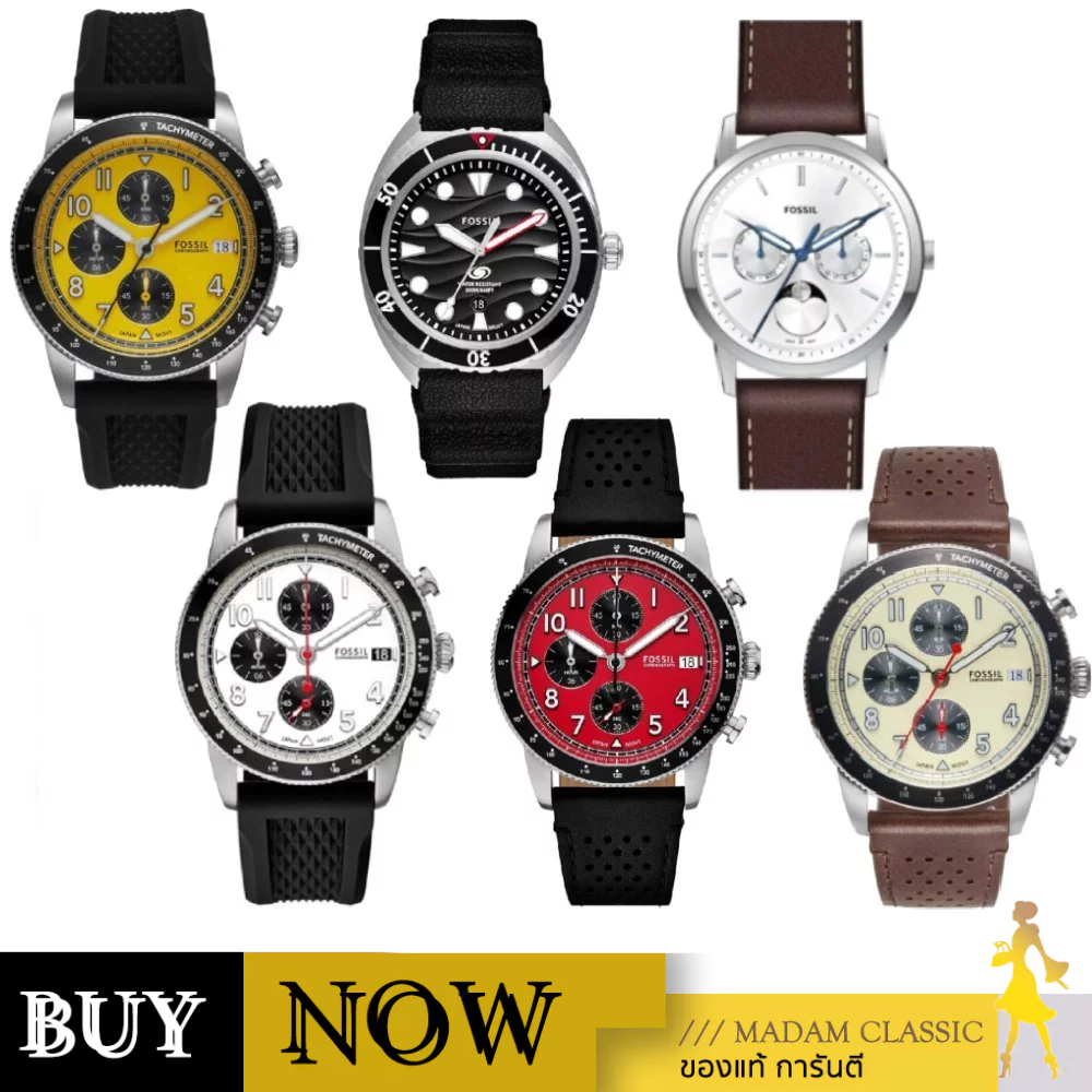[Pre-Order จัดส่ง 7-9 วัน] นาฬิกาข้อมือผู้ชาย Fossil รุ่นFS6042 ,FS6044 ...