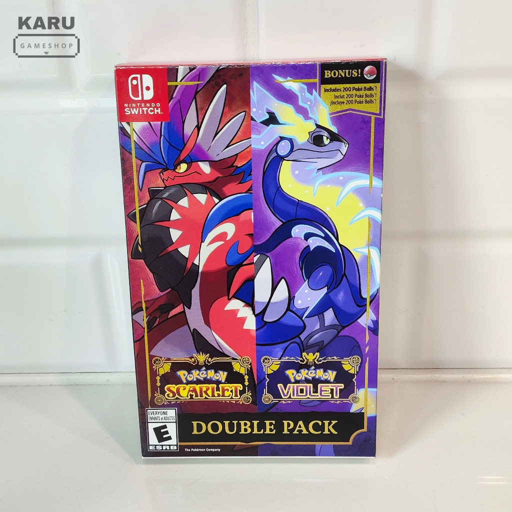 [พร้อมส่ง] มือ 2 แผ่นเกม Nintendo Switch : Pokemon Scarlet & Violet Double Pack ปกอังกฤษ ...