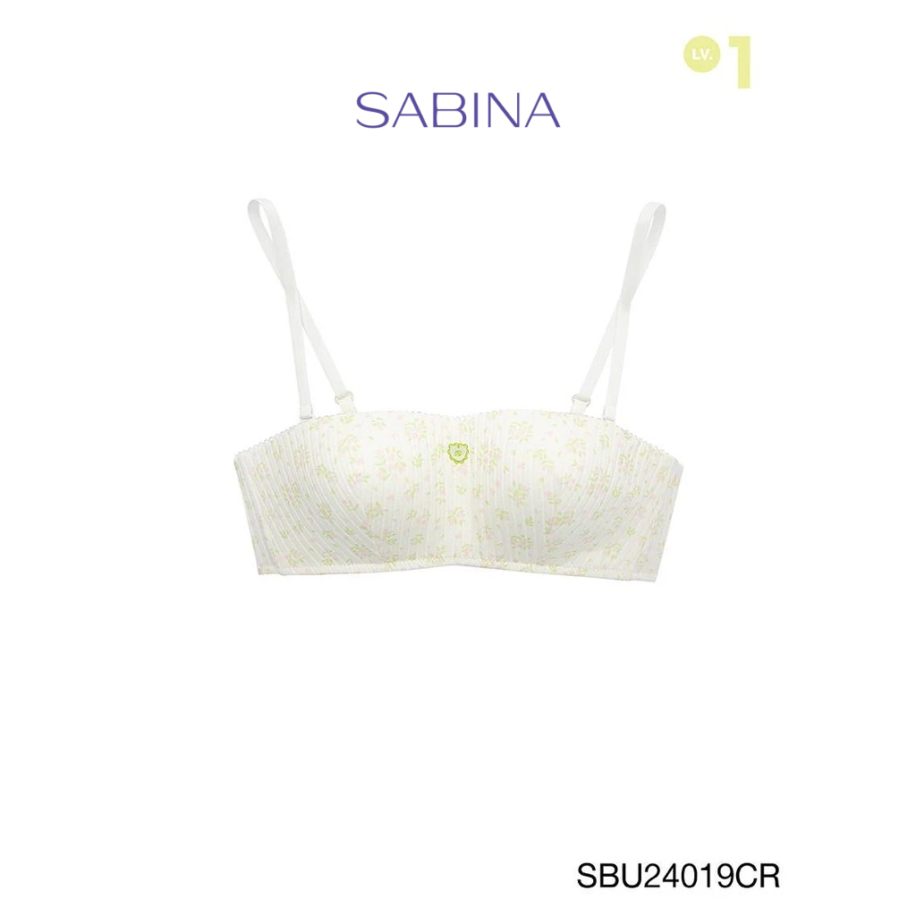 Sabina Pretty Perfect Level 1 เสื้อชั้นใน เกาะอก ไร้โครง รหัส SBU24019CR - สีครีม | Shopee Thailand
