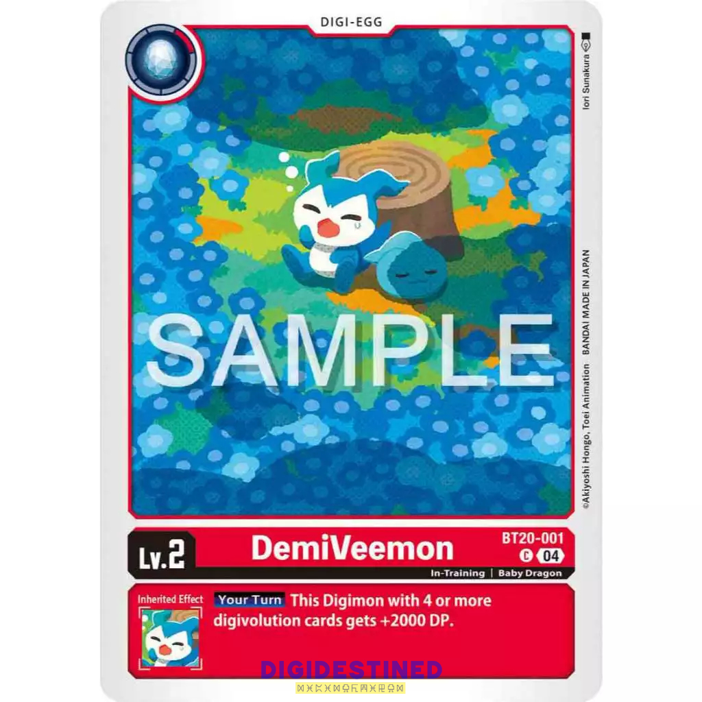 [Digimon] DemiVeemon BT20-001 Digimon Card การ์ดสะสมดิจิม่อน ร้านDDN ...