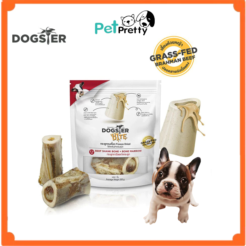 Dogster bite ขนมสุนัข ขนมหมา กระดูกขาวัว ไขกระดูกอบ ฟรีซดราย 100กรัม ...