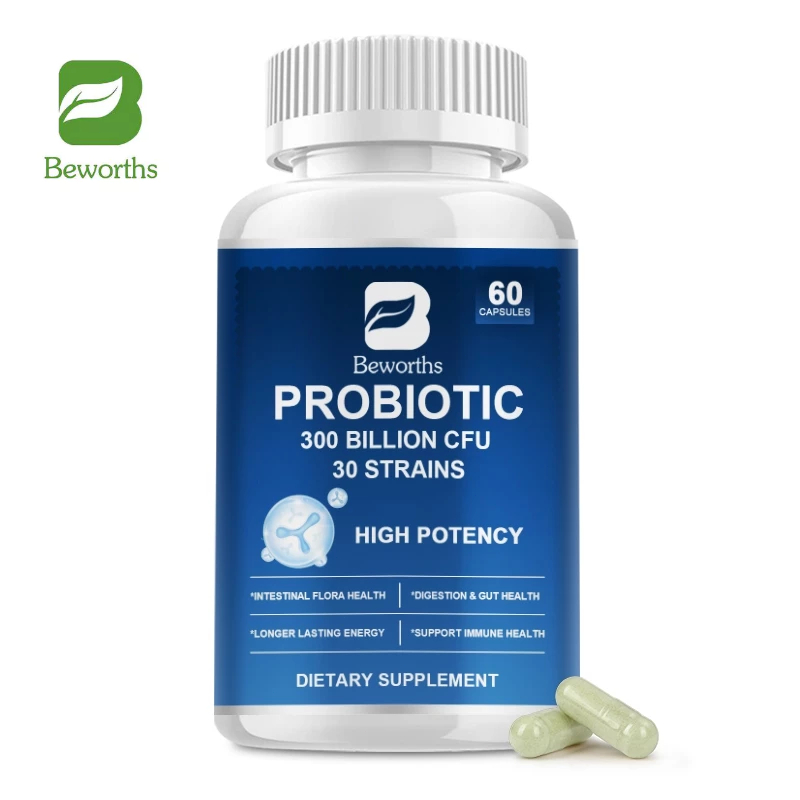 Probiotics Capsules 300 Billion CFU โปรไบโอติก เอนไซม์ย่อยอาหารสนับสนุน ...