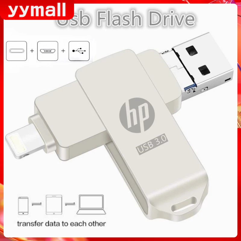HP แฟลชไดร์ฟ 1TB Flashdrive OTG USB iphone Flash Drive แฟลชไดร์ฟ 3.0 ...