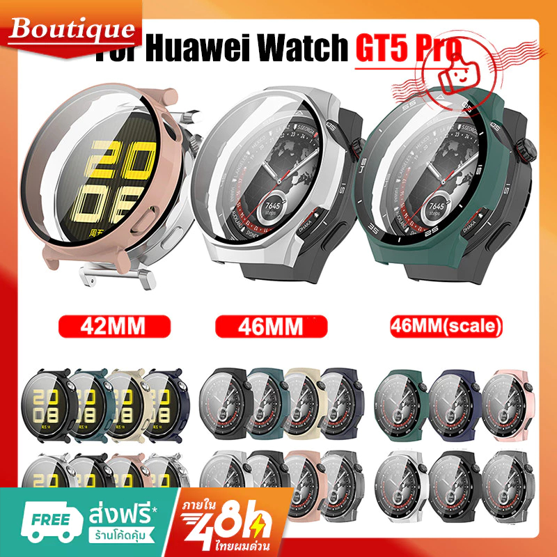 สำหรับ Huawei Watch GT5 Pro 46mm Case PC Full Cover + กระจกนิรภัย ...