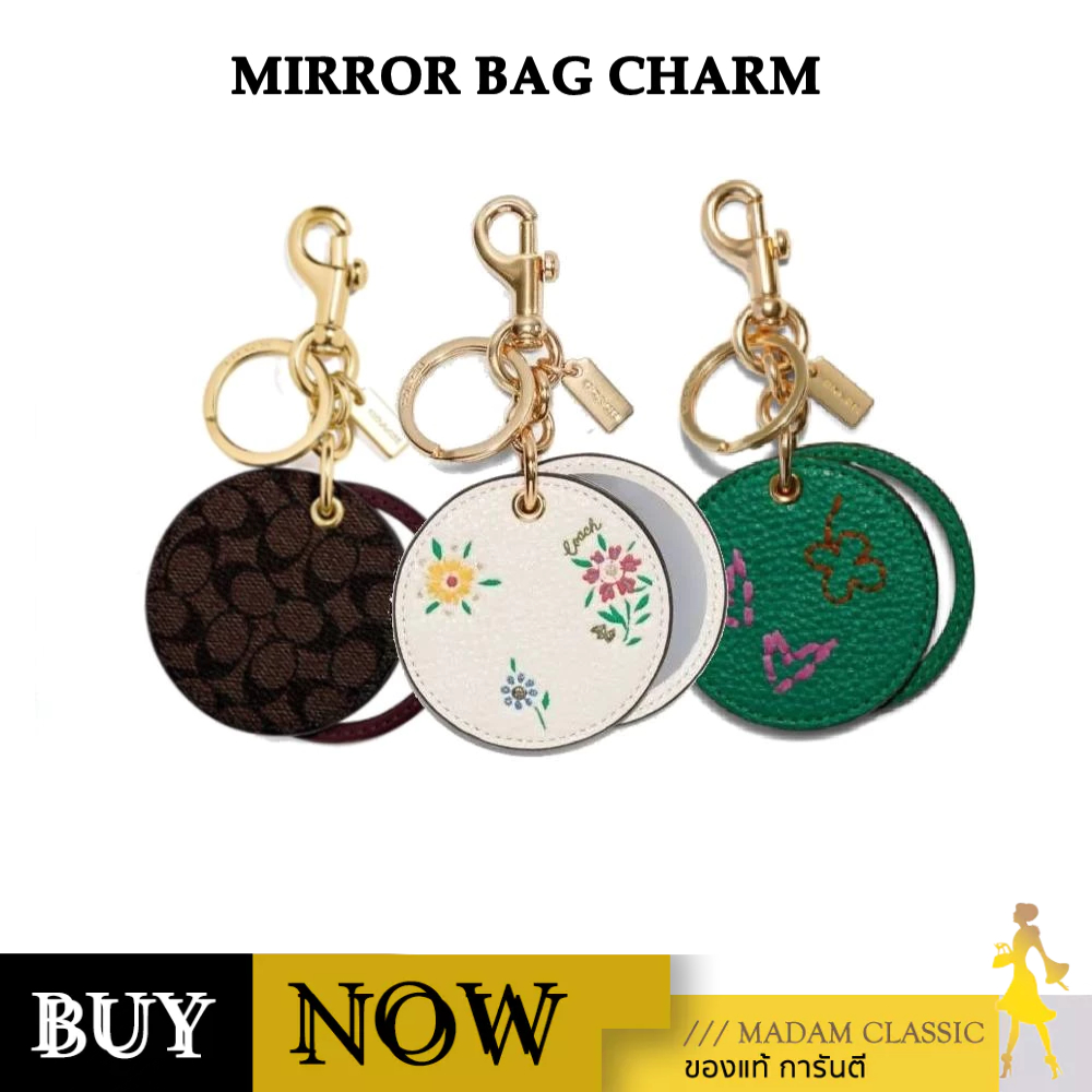 พวงกญแจ COACH MIRROR BAG CHARM WITH DIARY EMBROIDERY (IMGRN) BY ...