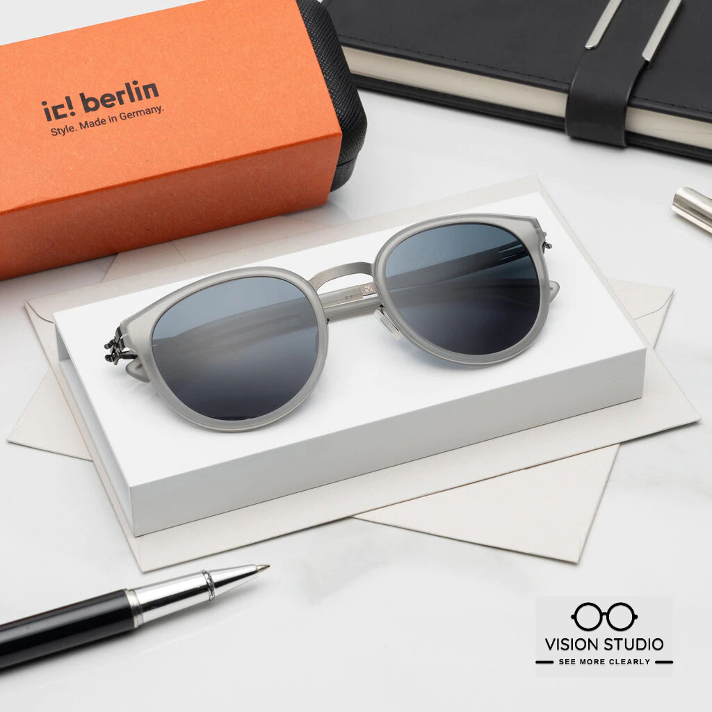 แว่นกันแดด IC BERLIN Nicolas C. Sky Gray Matt Gun Metal | Shopee Thailand