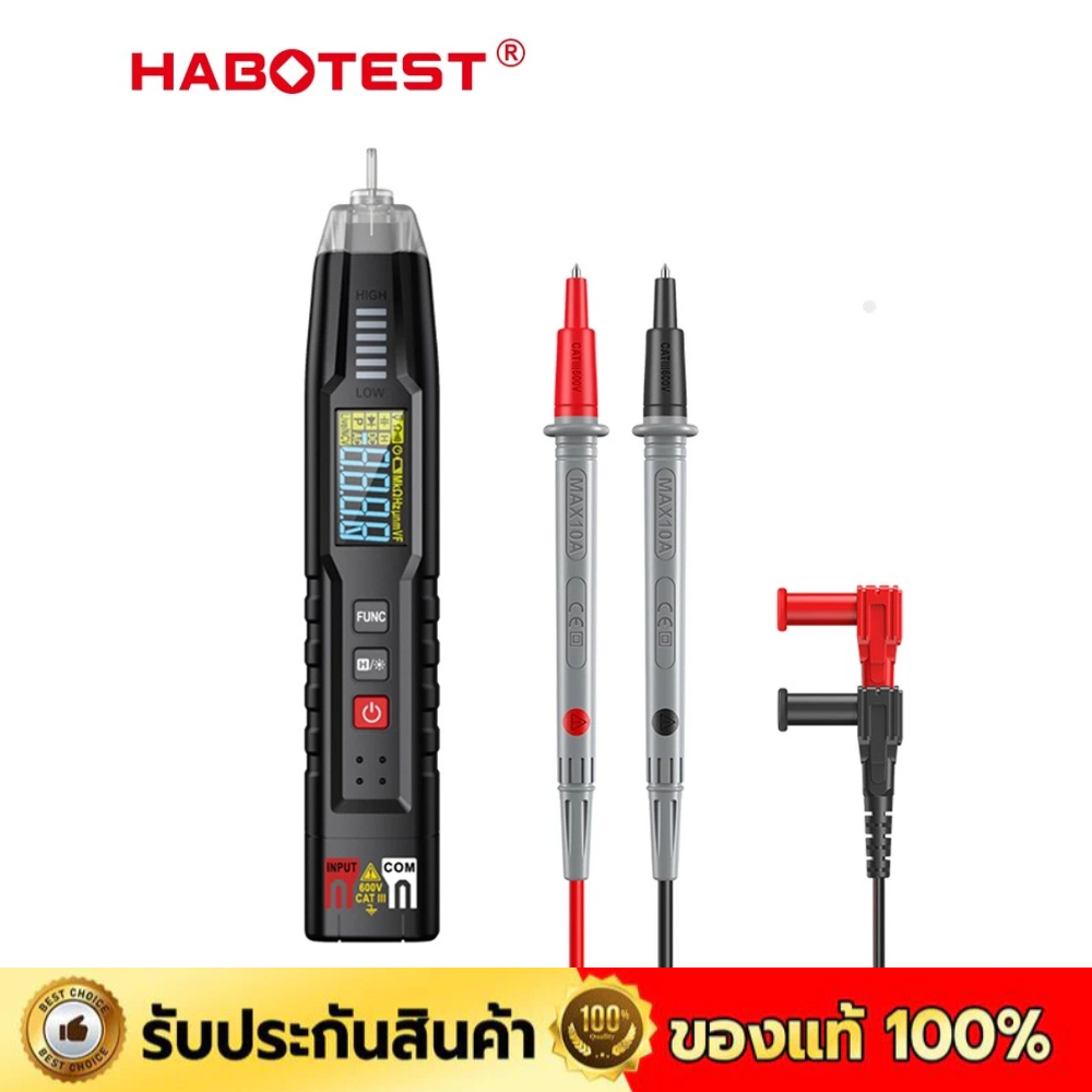 HABOTEST HT122 ปากกา อัจฉริยะ มัลติมิเตอร์ 600V AC/DC มัลติมิเตอร์ ...