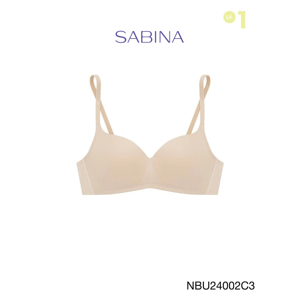 Sabina Pretty Perfect Level 1 เสื้อชั้นใน ไร้โครง รหัส NBU24002C3 - สีเนื้อเข้ม | Shopee Thailand