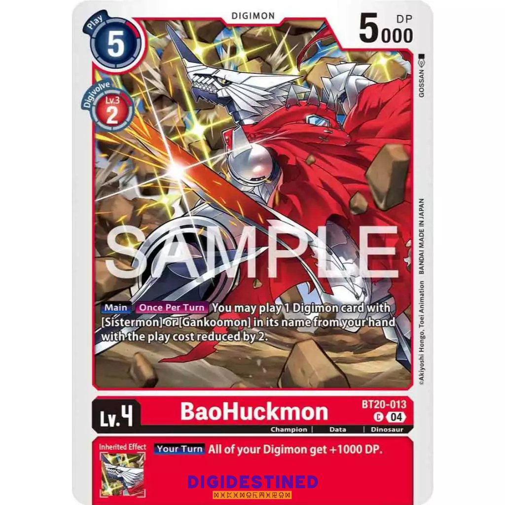 [Digimon] BaoHuckmon BT20-013 Digimon Card การ์ดสะสมดิจิม่อน ร้านDDN ...