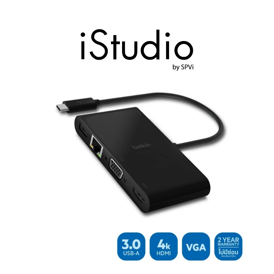 Belkin Port Hub USB-C 4 in 1 Multifunctional Converter - Black | Shopee ...