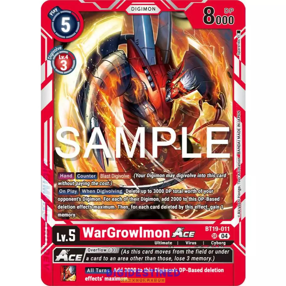 [Digimon] WarGrowlmon ACE BT19-011 Digimon Card การ์ดสะสมดิจิม่อน ร้านDDN | Shopee Thailand