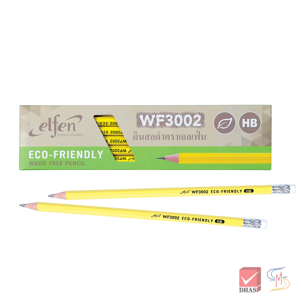 Elfen เอลเฟ่น ดินสอ ดินสอดำ HB WF3002 จำนวน 12 แท่ง | Shopee Thailand