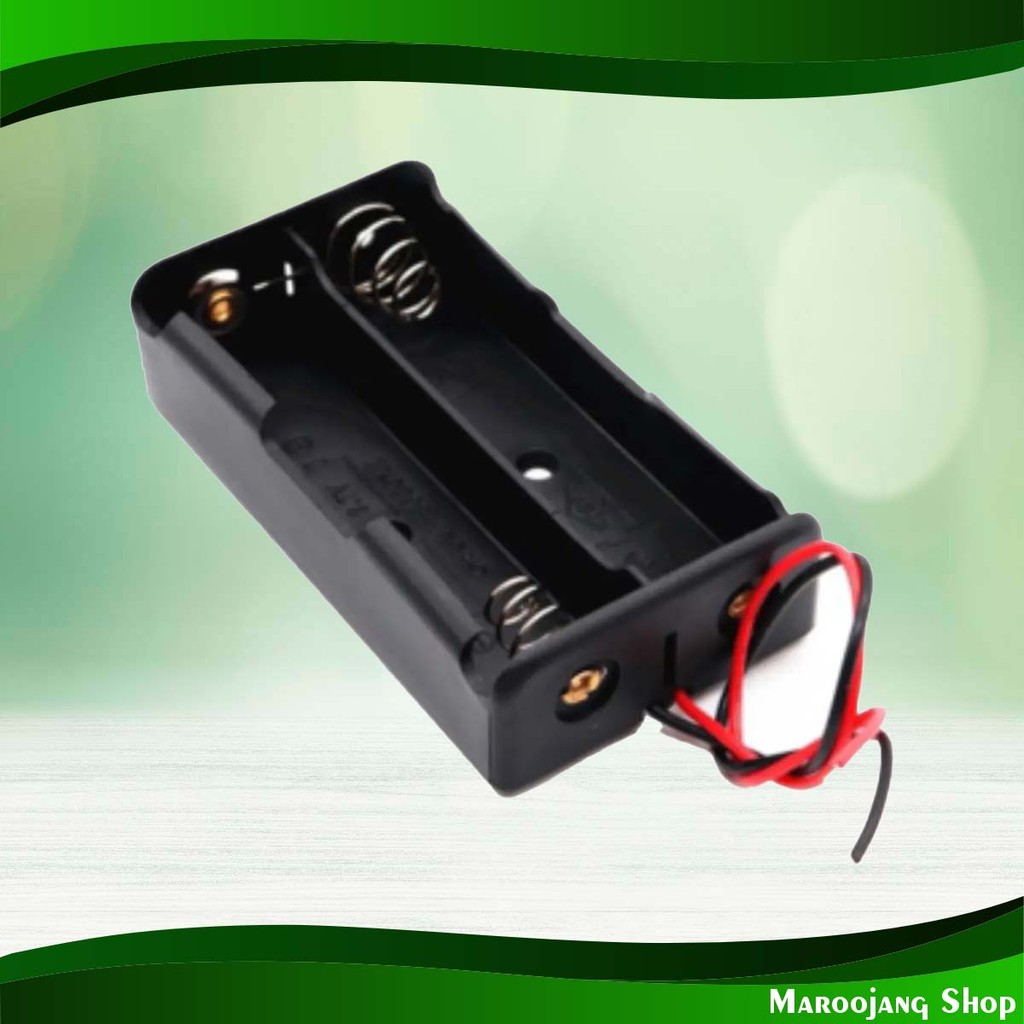 รางถ่าน 18650 2 ช่อง Case Li-Ion Battery Holder Storage 2S | Shopee ...