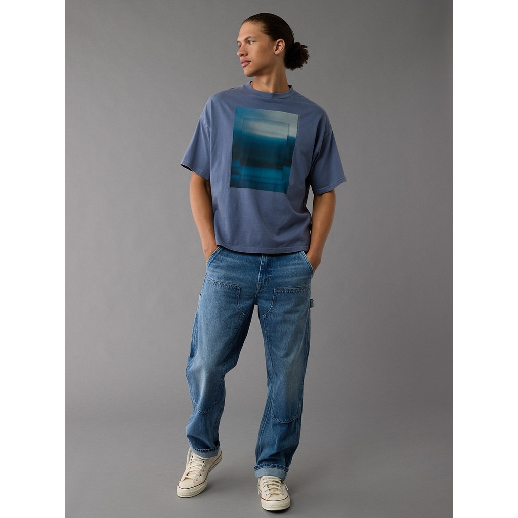 American Eagle เสื้อยืดผู้ชาย G SS BTS2 OS SET IN TEE- PC DYE + MAGIC ...