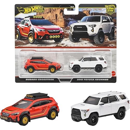 MATTEL Hot Wheels Premium 2 Pack Subaru Crosstrek / 2018 Toyota 4 ...