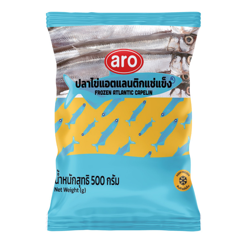 เอโร่ ปลาไข่แอตแลนติกแช่แข็ง 500 ก. (ARO Frozen Atlantic Capelin 500 g ...