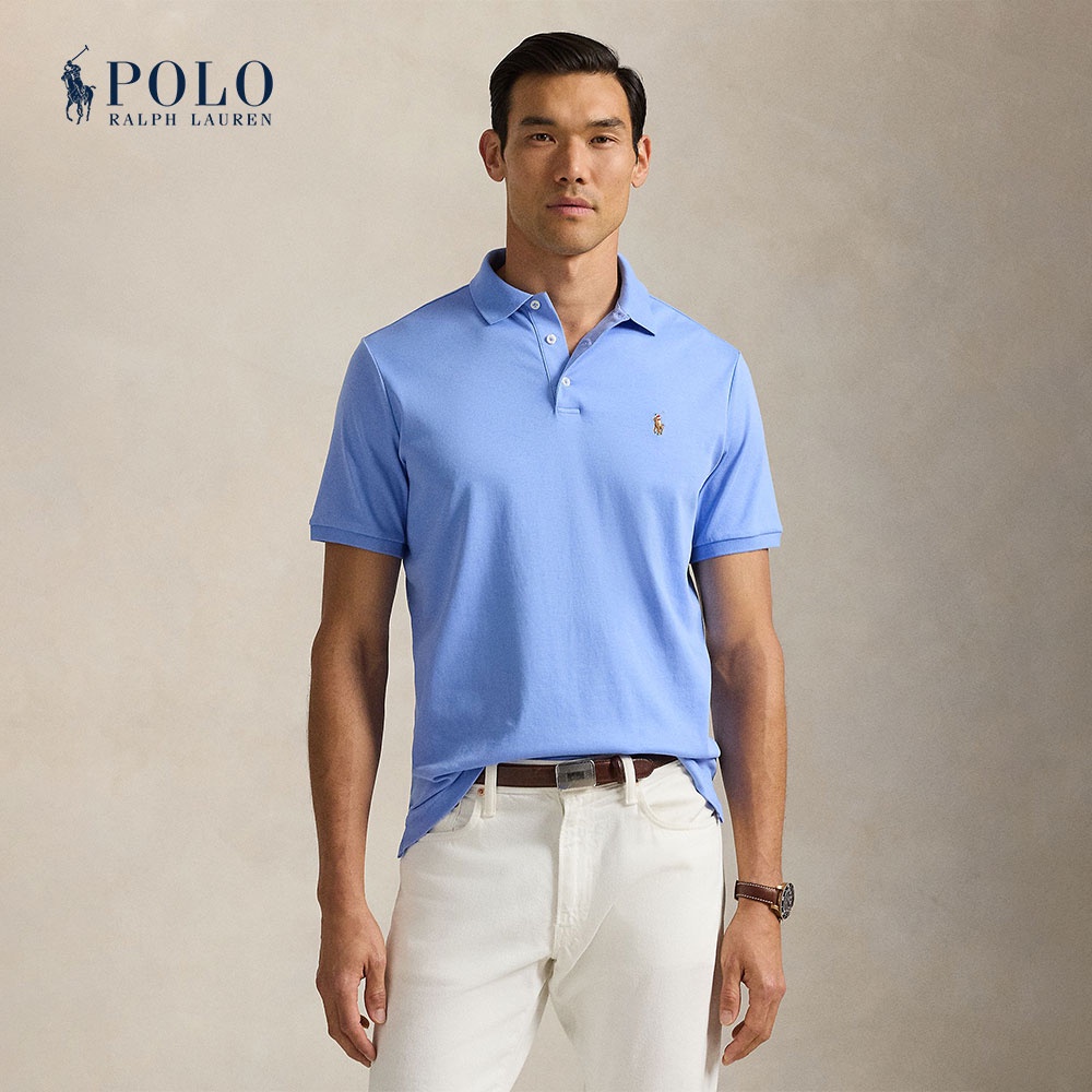 Polo Ralph Lauren เสื้อโปโลผู้ชาย รุ่น MNPOKNI1N823485 สีฟ้า | Shopee ...