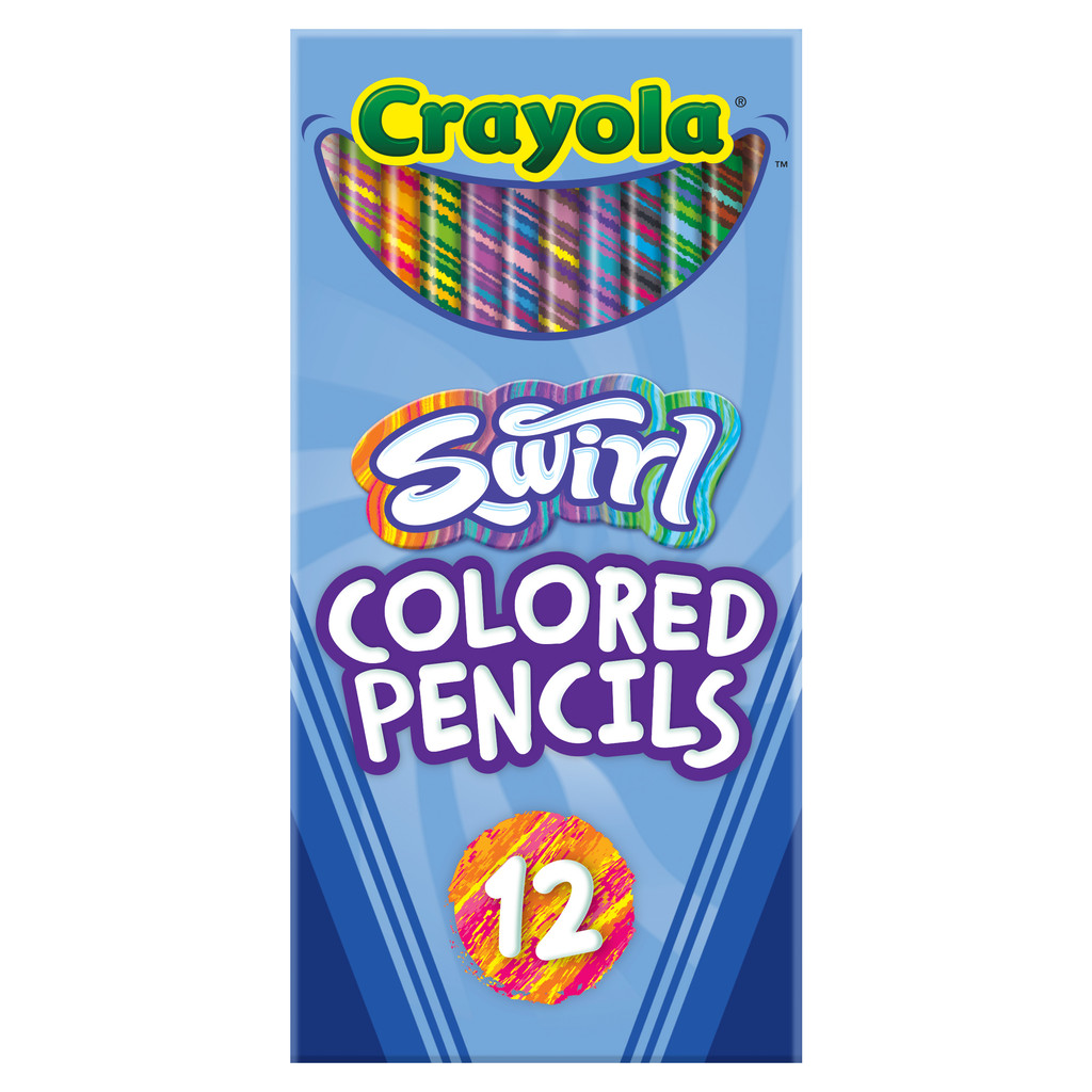 Crayola 12ct Swirl Colored Pencils เครโยล่า ดินสอสีผสมหลายเฉดในแท่ง ...