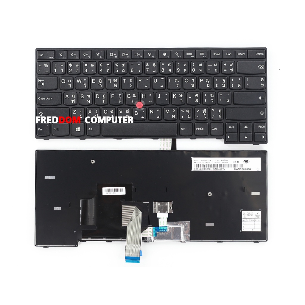 KEYBOARD คีย์บอร์ด Lenovo THINKPAD E450 E455 E460 E465 W450 ไทย อังกฤษ | Shopee Thailand