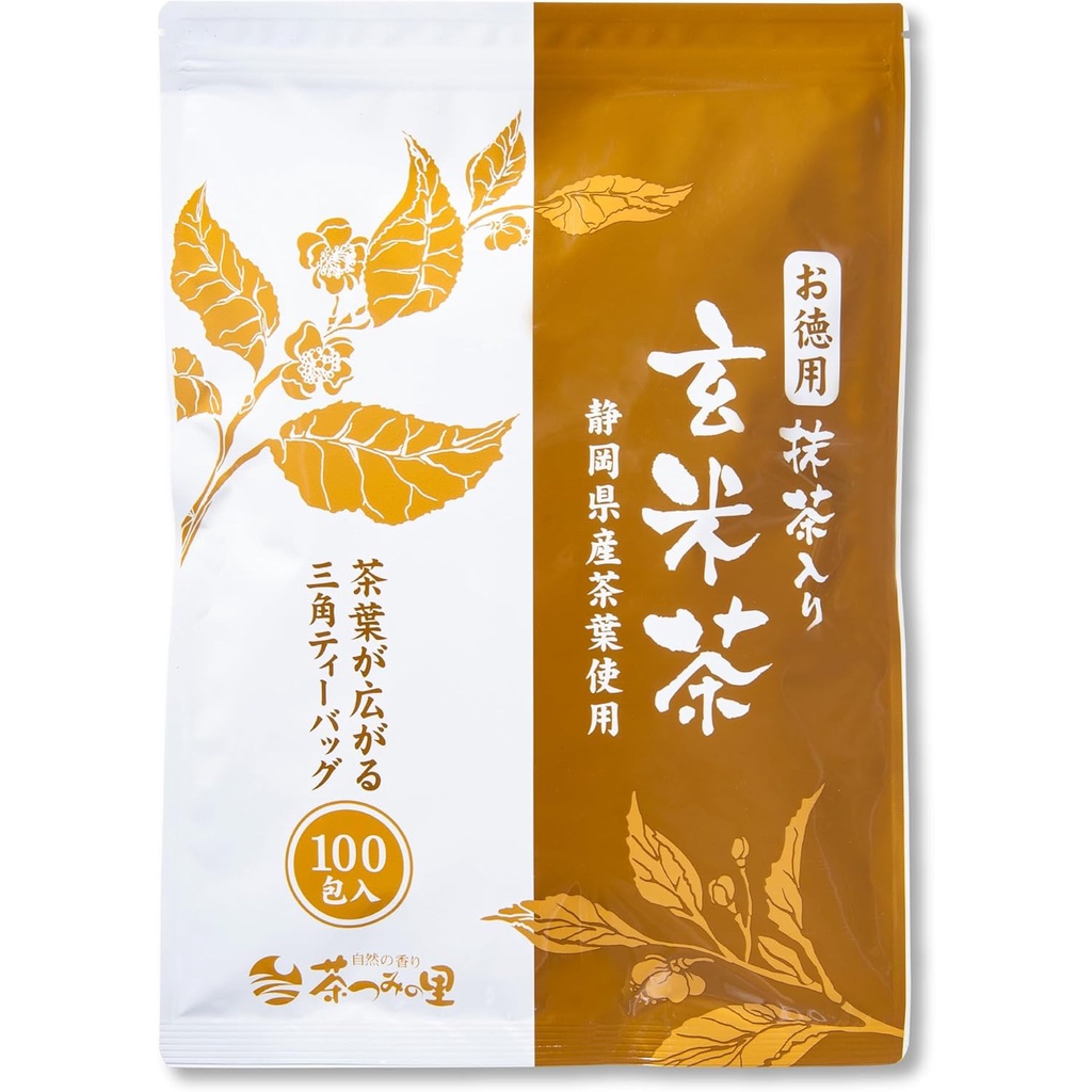 Chatsumi no Sato Brown Rice Tea Bag with Matcha Tea Bag, 0.1 oz (2.5 g ...