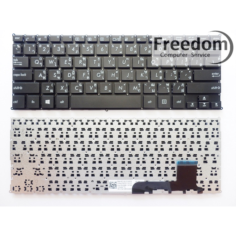 KEYBOARD คีย์บอร์ด Asus VivoBOOK X201 X201E X202 X202E สีดำ (TH-US ...