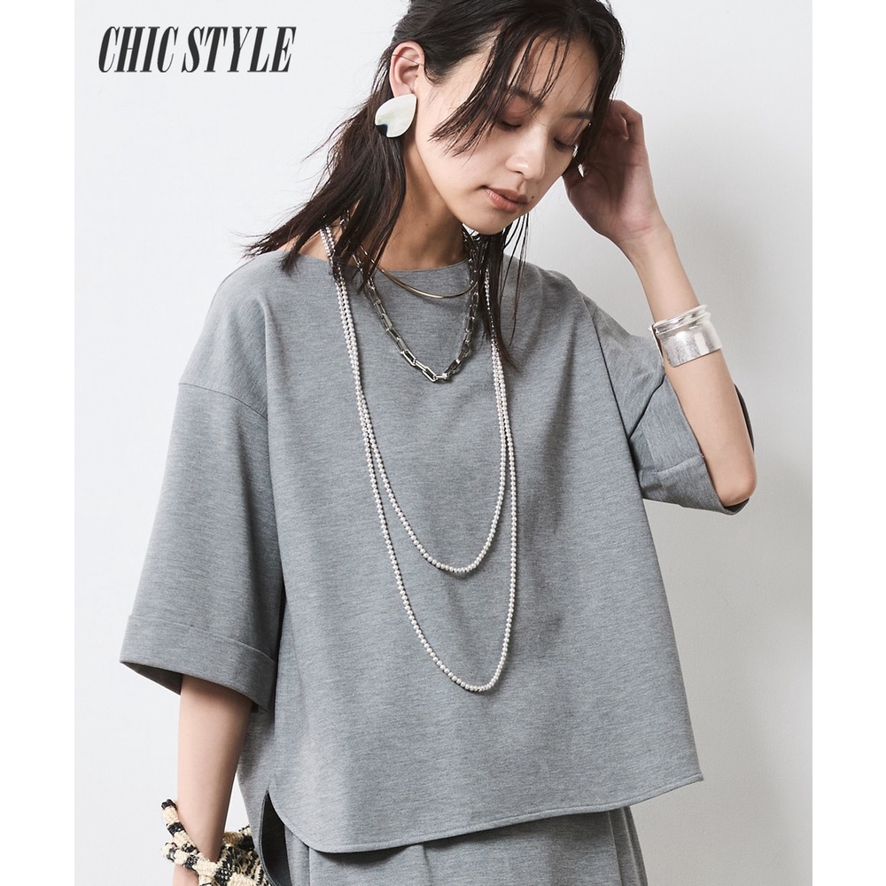 [จัดส่งจากประเทศญี่ปุ่น] Nissen_ เสื้อคัตซอว์ผู้หญิงแขนห้าส่วน สไตล์ ...